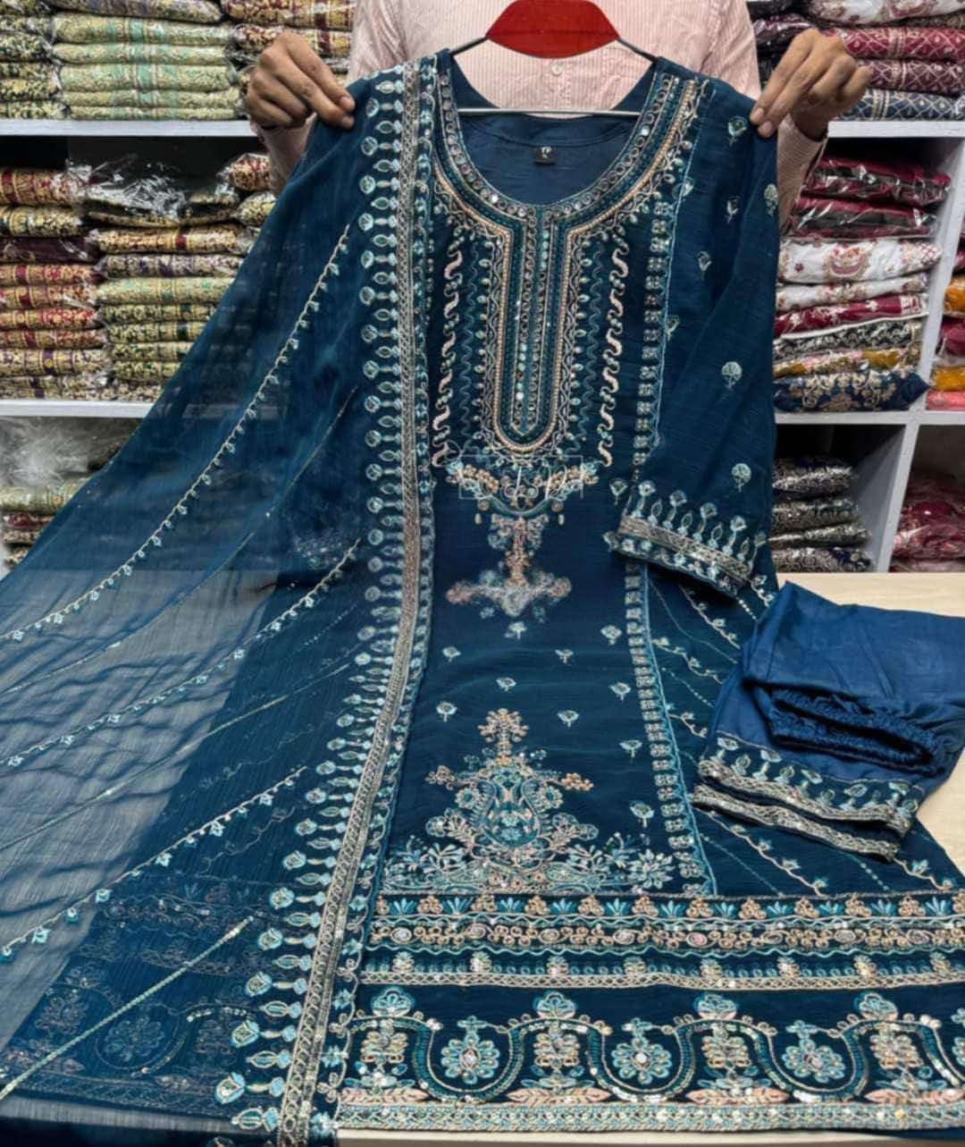 Order the best Indian georgette three piece | Indian 3 pcs